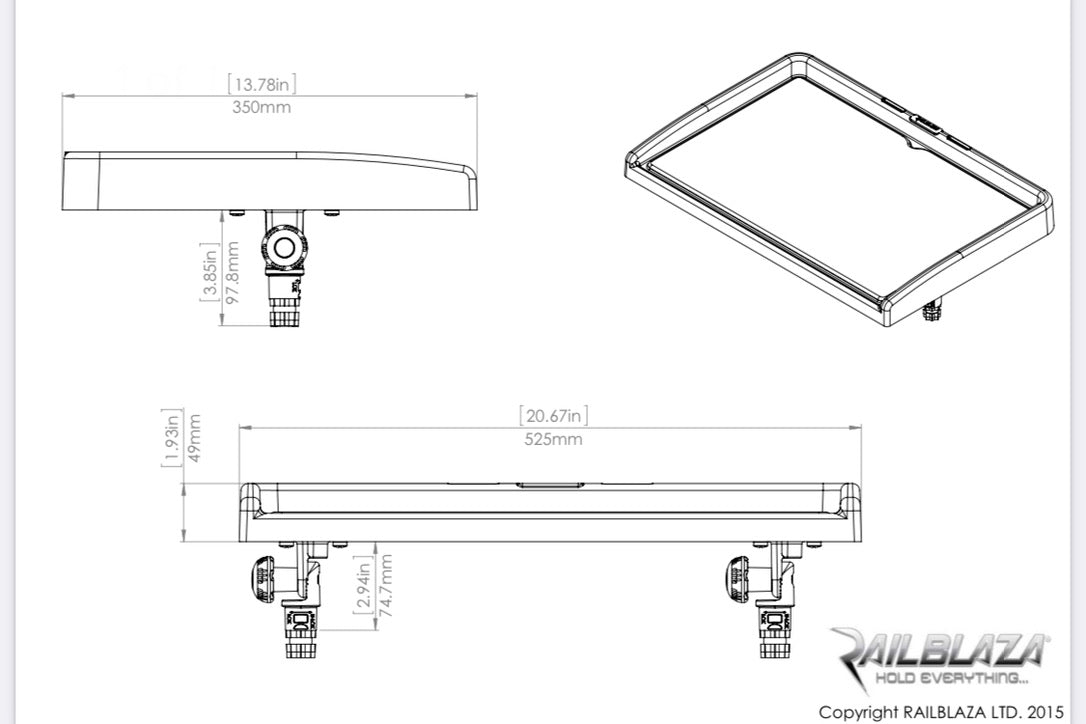 Railblaza Fillet Table II (Excluding BASE Mounts) – Wild Coast Kayaks